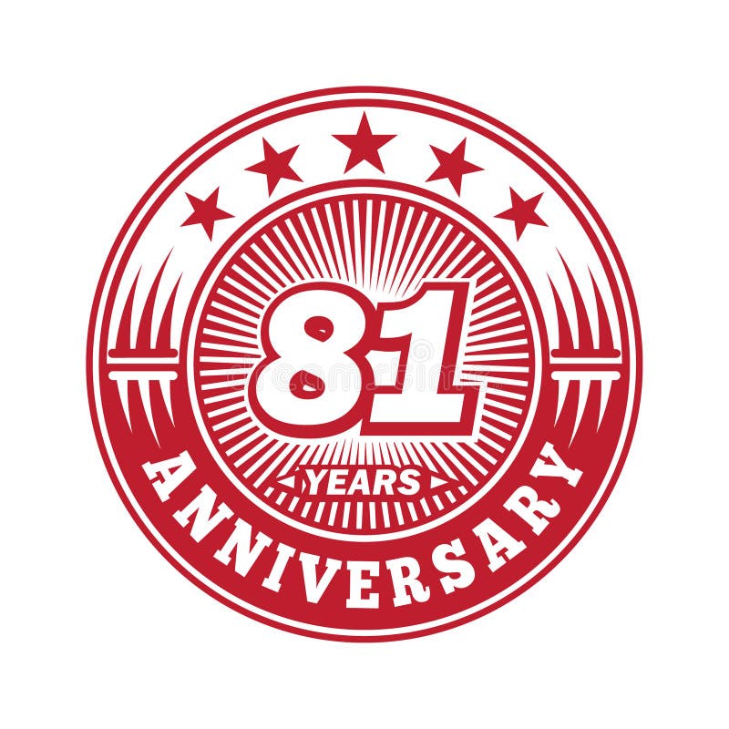 81 Years Anniversary Celebration. 81st Anniversary Logo Design. 81years ...