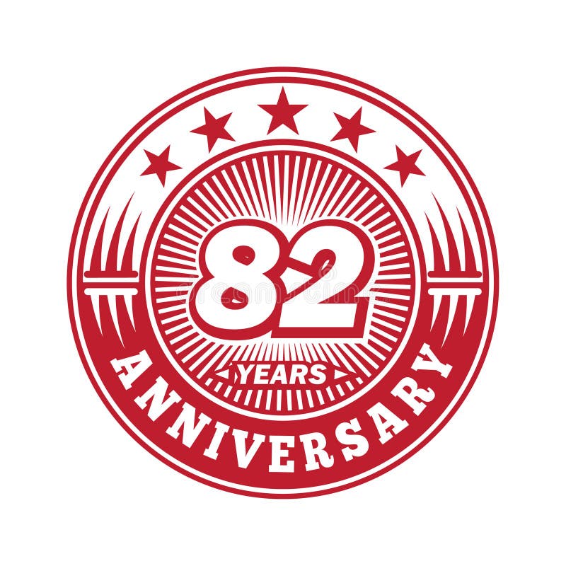82 Years Anniversary Celebration. 82nd Anniversary Logo Design. 82years ...