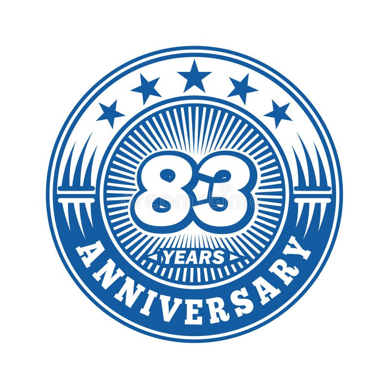83 Years Anniversary Celebration. 83rd Anniversary Logo Design. 83years ...