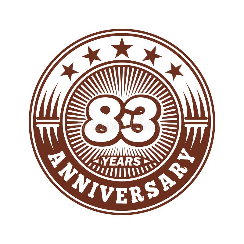 83 Years Anniversary Celebration. 83rd Anniversary Logo Design. 83years ...