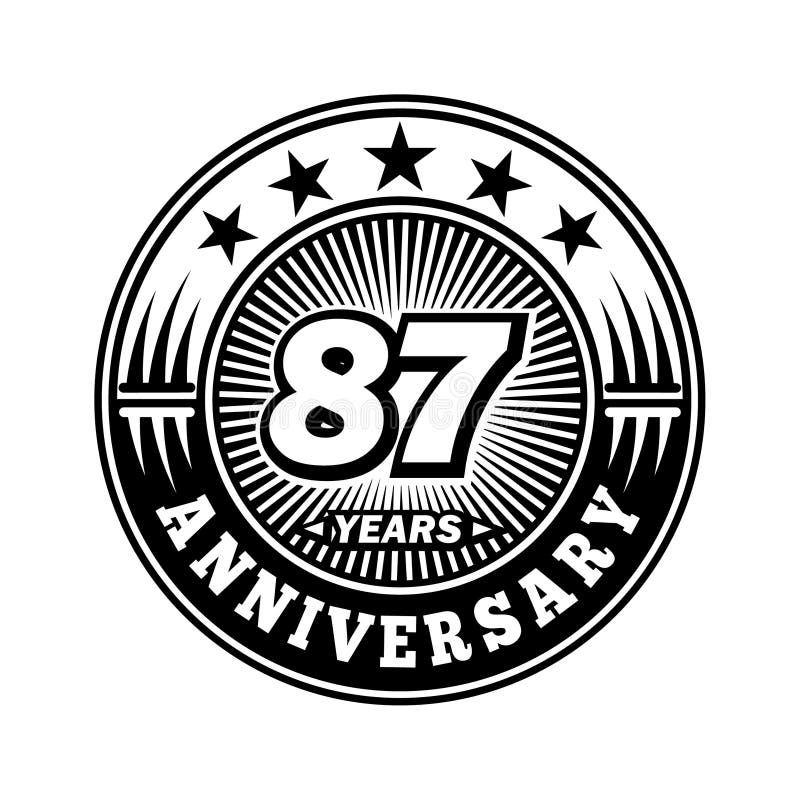 87 Years Anniversary Celebration. 87th Anniversary Logo Design. 87years ...
