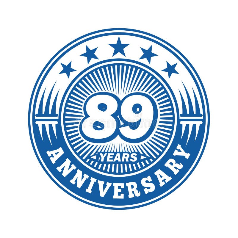 89 Years Anniversary Celebration. 89th Anniversary Logo Design. 89years ...