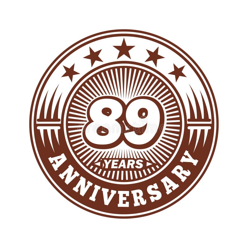 89 Years Anniversary Celebration. 89th Anniversary Logo Design. 89years ...
