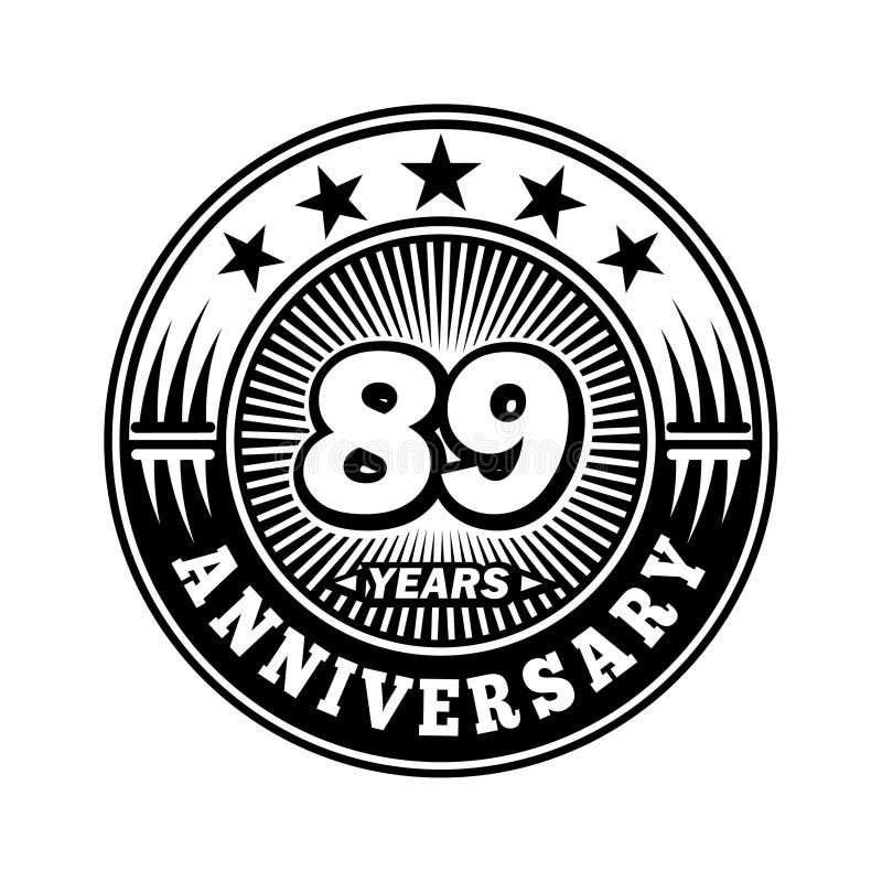 89 Years Anniversary Celebration. 89th Anniversary Logo Design. 89years ...