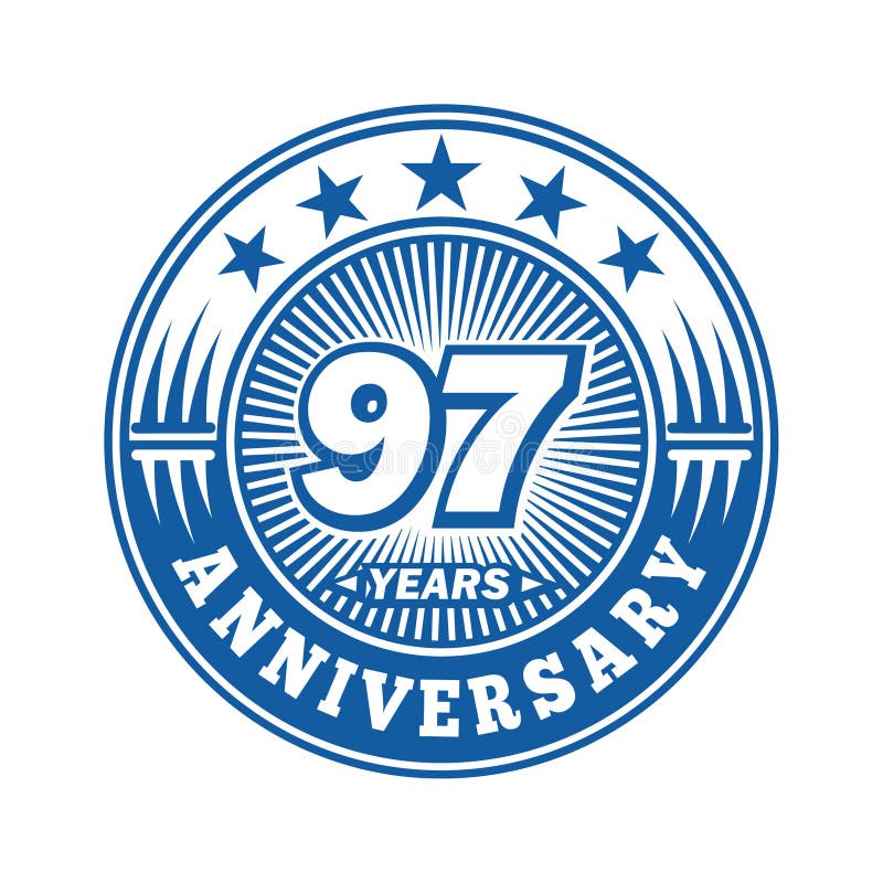97 Years Anniversary Celebration. 97th Anniversary Logo Design. 97years ...