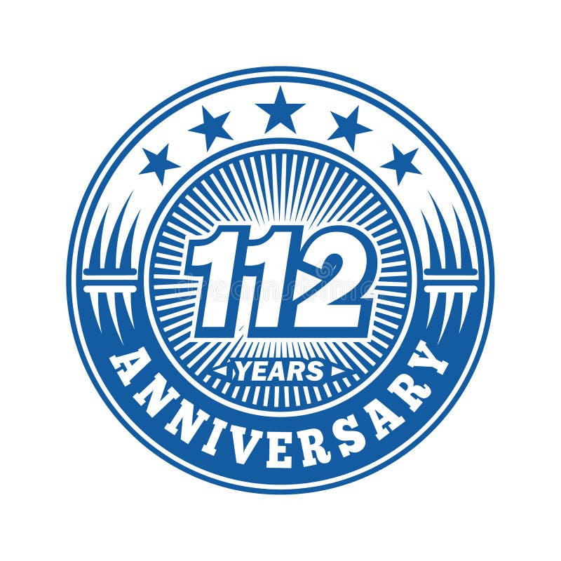 112 Years Anniversary Celebration. 112th Anniversary Logo Design ...