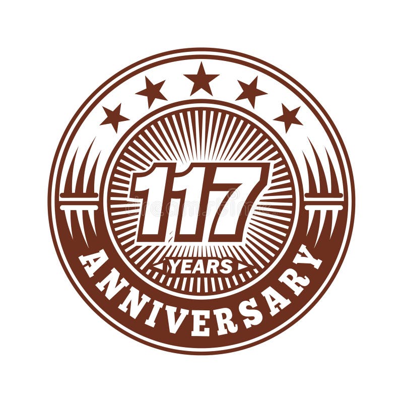 117 Years Anniversary Celebration. 117th Anniversary Logo Design ...