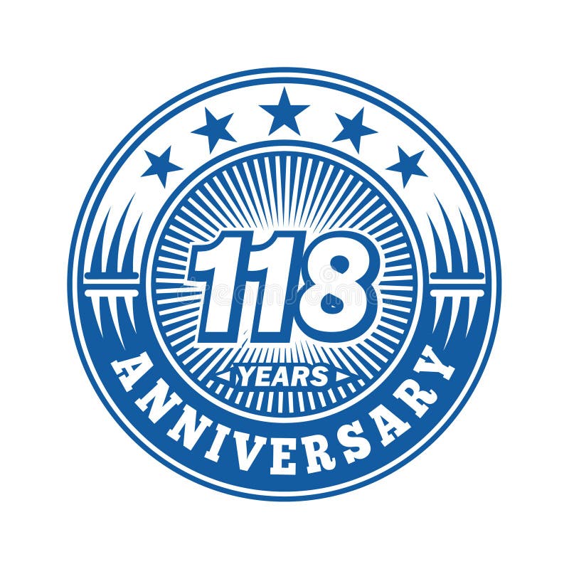 118 Years Anniversary Celebration. 118th Anniversary Logo Design ...