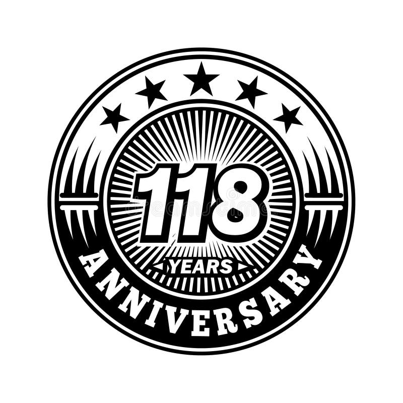 118 Years Anniversary Celebration. 118th Anniversary Logo Design ...