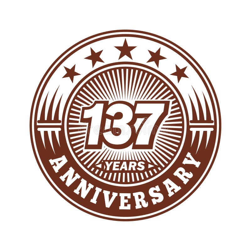 137 Years Anniversary Celebration. 137th Anniversary Logo Design ...