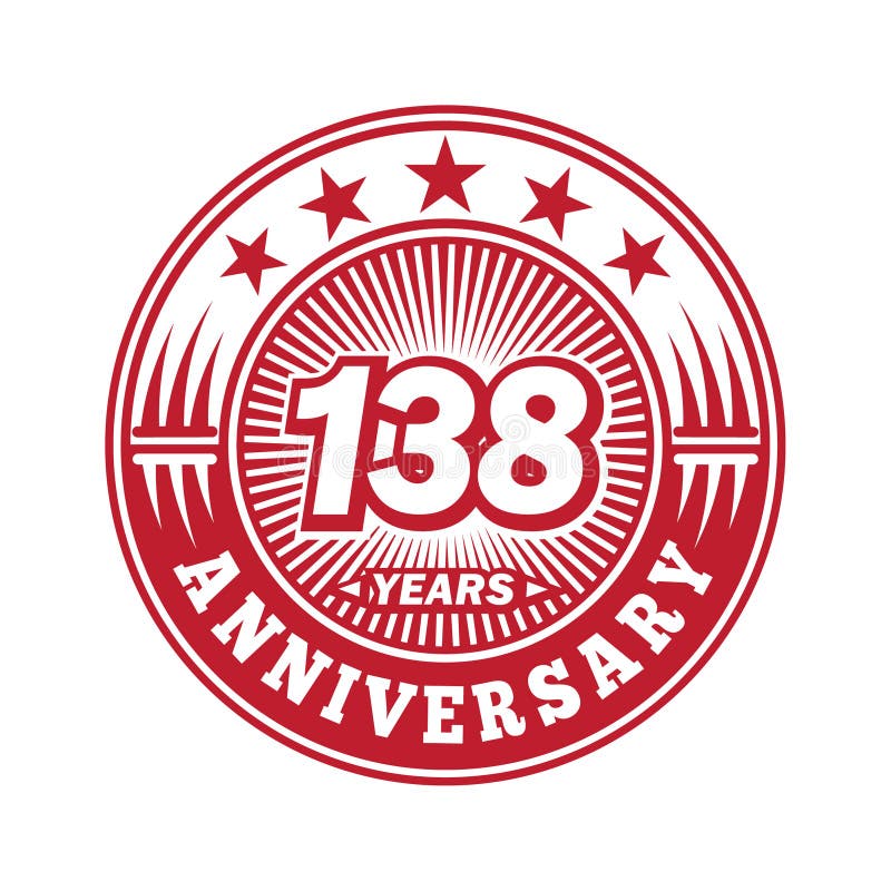 138 Years Anniversary Celebration. 138th Anniversary Logo Design ...
