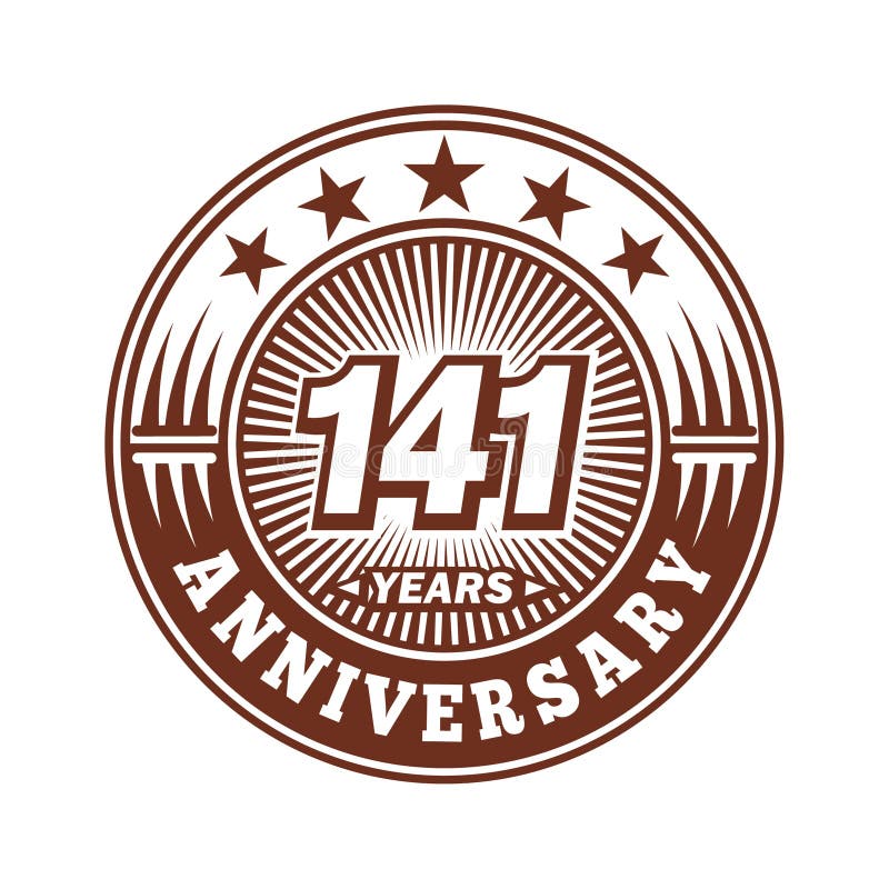 141 Years Anniversary Celebration. 141st Anniversary Logo Design ...