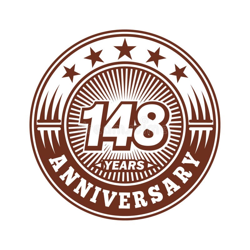 148 Years Anniversary Celebration. 148th Anniversary Logo Design ...