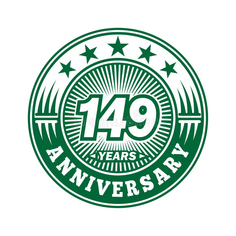 149 Years Anniversary Celebration. 149th Anniversary Logo Design ...