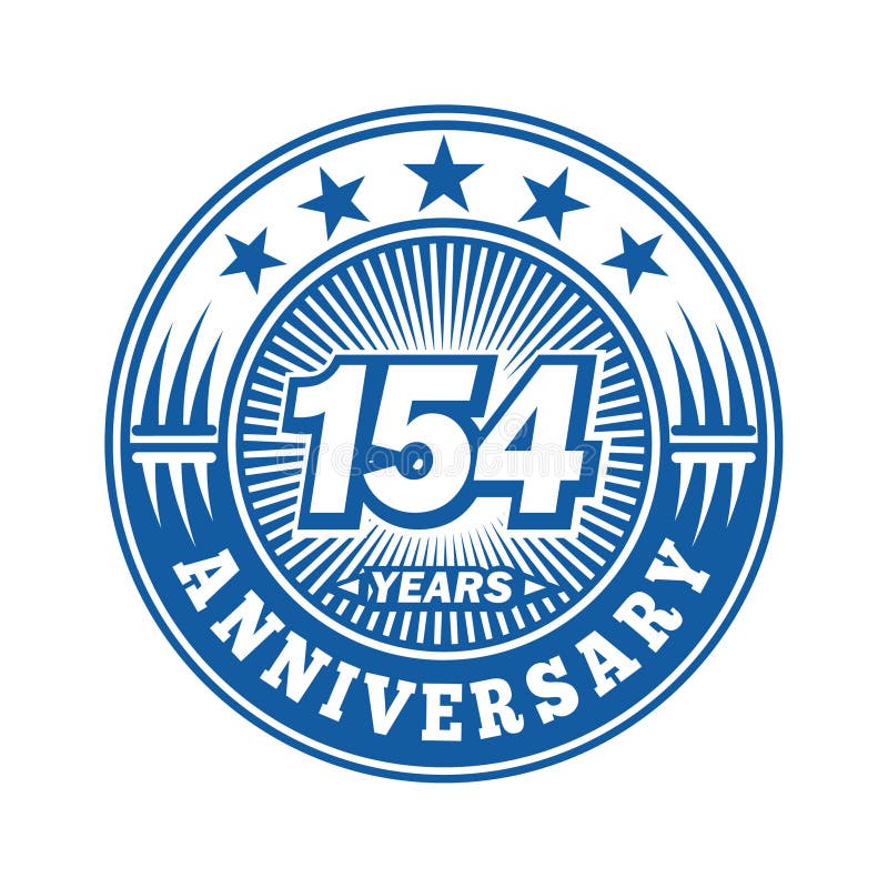 154 Years Anniversary Celebration. 154th Anniversary Logo Design ...