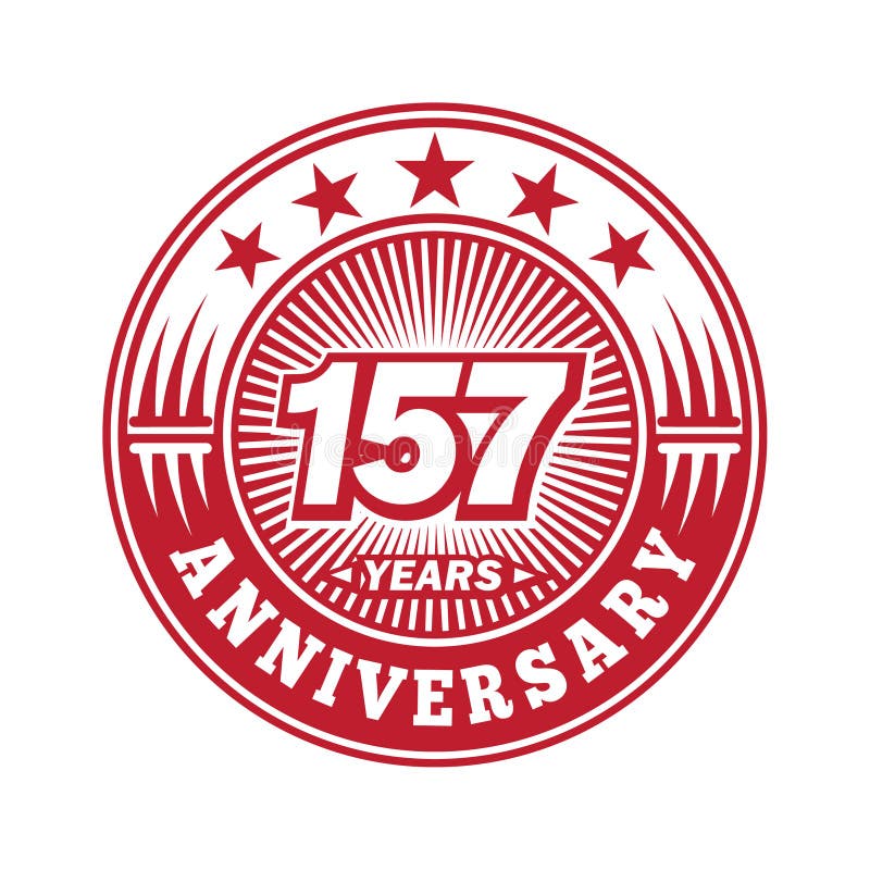 157 Years Anniversary Celebration. 157th Anniversary Logo Design ...