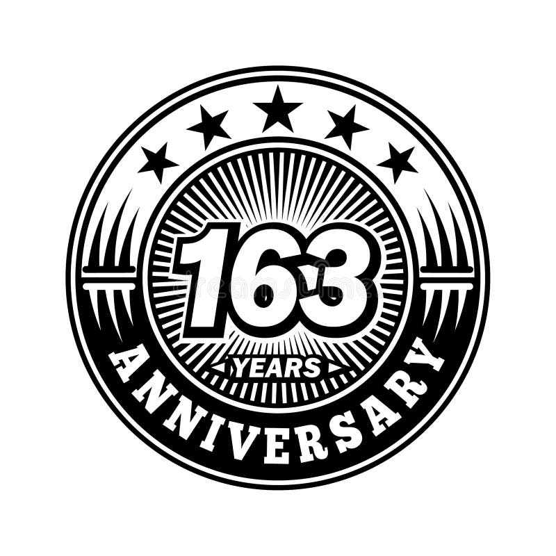 163 Years Anniversary Celebration. 163rd Anniversary Logo Design ...