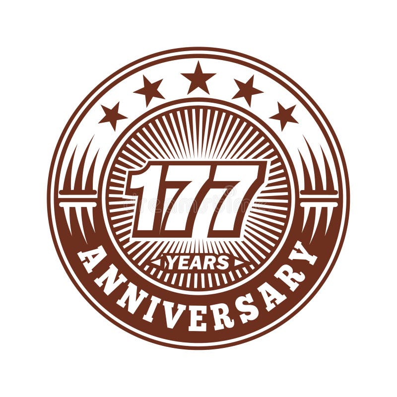 177 Years Anniversary Celebration. 177th Anniversary Logo Design ...