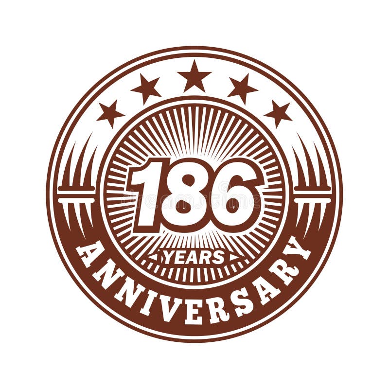 186 Years Anniversary Celebration. 186th Anniversary Logo Design ...