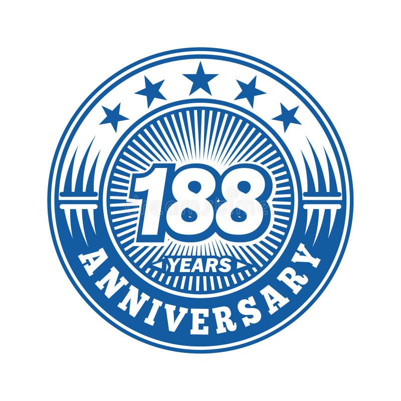 188 Years Anniversary Celebration. 188th Anniversary Logo Design ...
