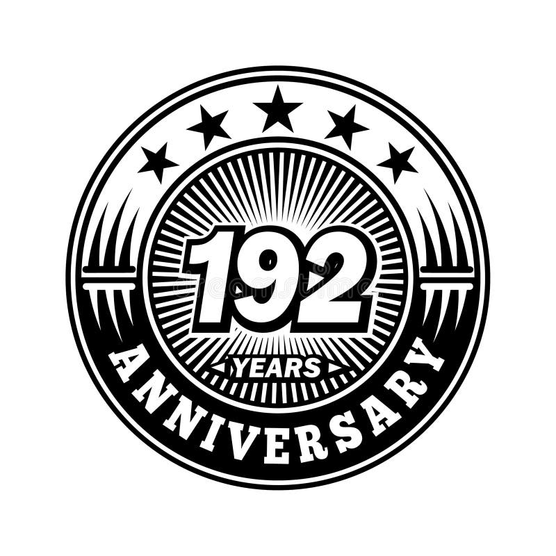 192 Years Anniversary Celebration. 192nd Anniversary Logo Design ...