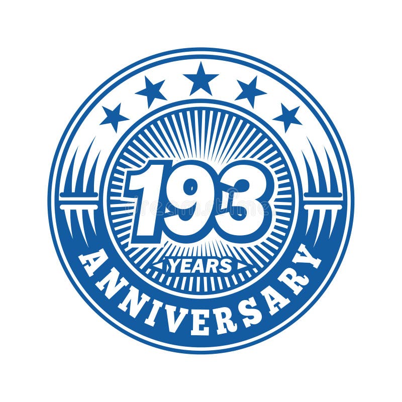 193 Years Anniversary Celebration. 193rd Anniversary Logo Design ...