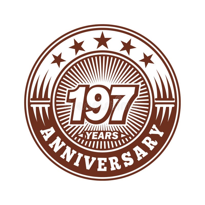 197 Years Anniversary Celebration. 197th Anniversary Logo Design ...