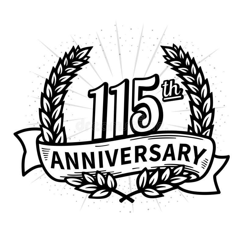 115 Years Anniversary Celebration Logotype. 115th Anniversary Logo ...