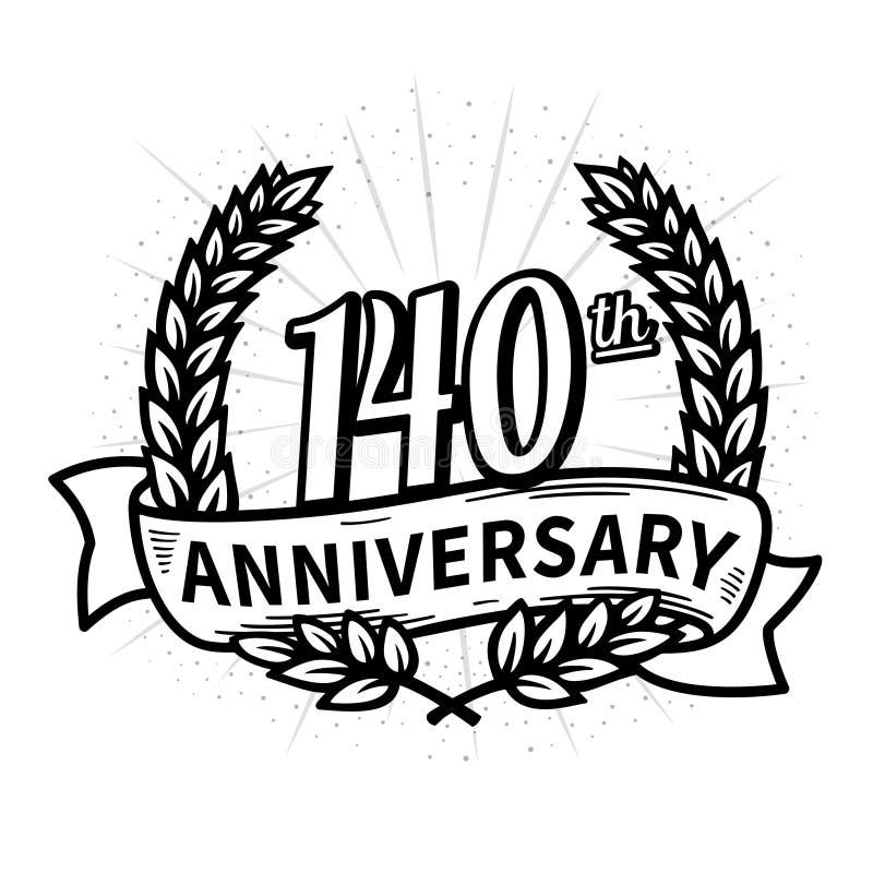 140 Years Anniversary Celebration Logotype. 140th Anniversary Logo ...