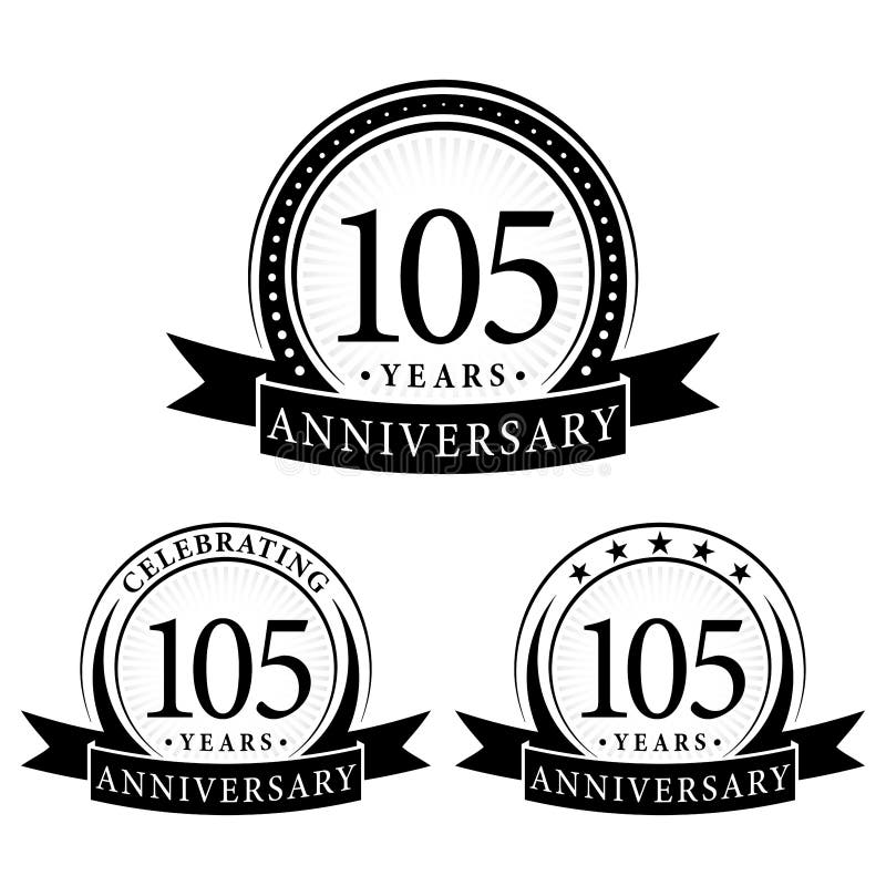 105 Years Anniversary Celebration Logotype. 105th Anniversary Logo ...