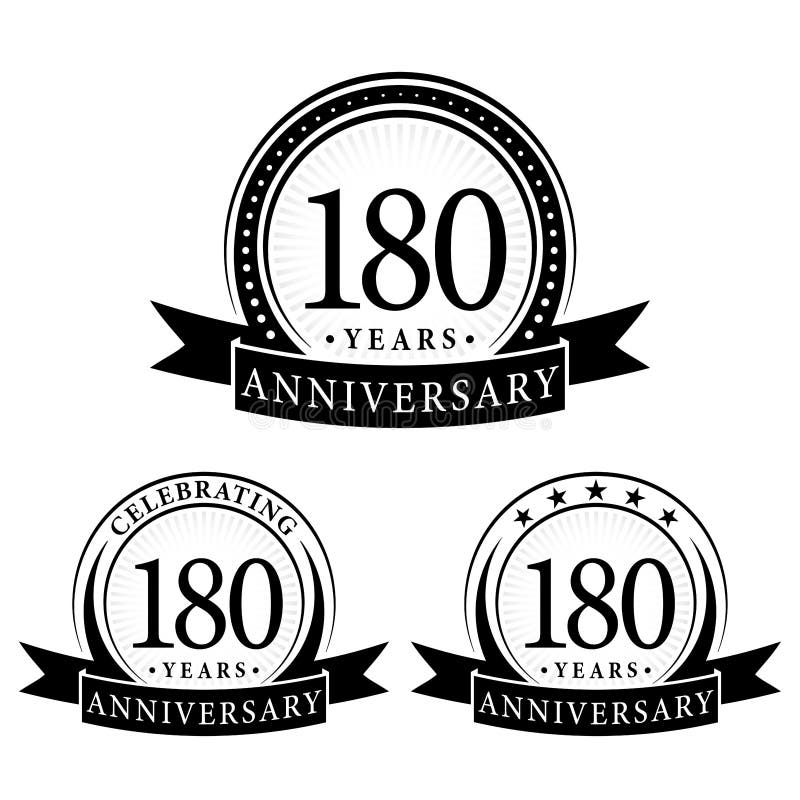 180 Years Anniversary Celebration Logotype. 180th Anniversary Logo ...