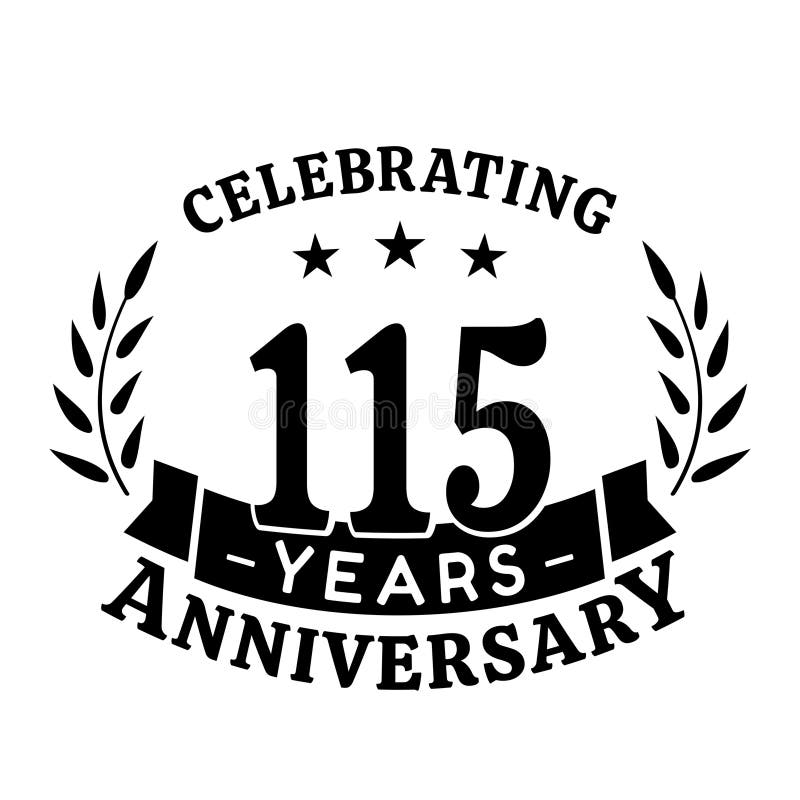 115 Years Anniversary Celebration Logotype. 115th Anniversary Logo ...