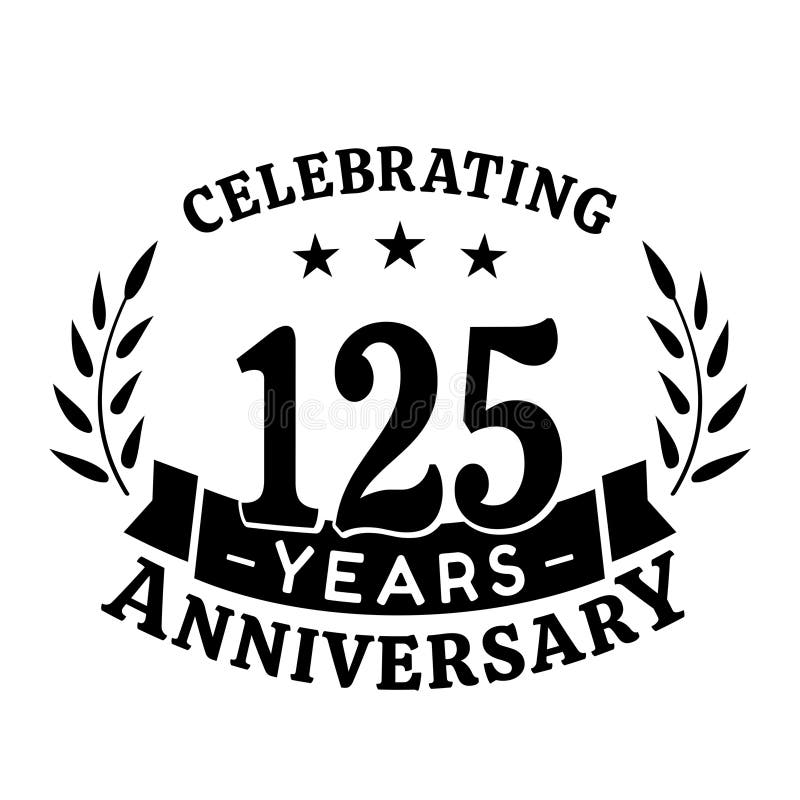 125 Years Anniversary Celebration Logotype. 125th Anniversary Logo ...