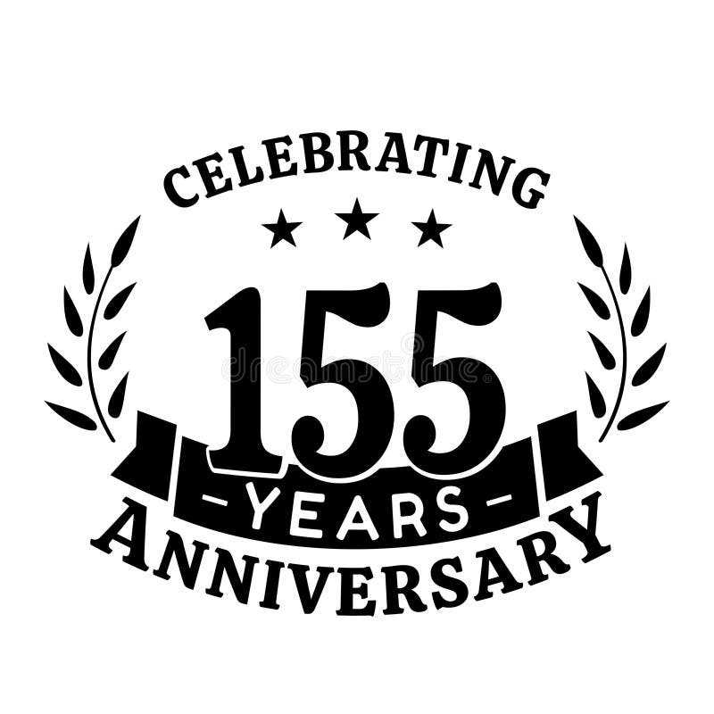 155 Years Anniversary Celebration Logotype. 155th Anniversary Logo ...