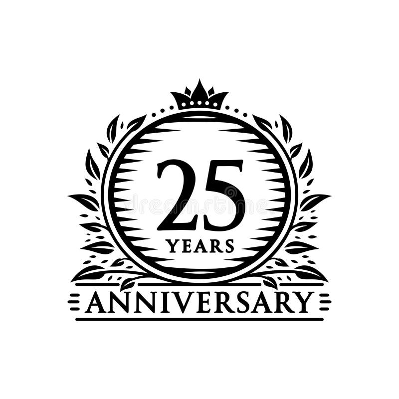 25 Years Celebrating Anniversary Design Template. 25th Anniversary Logo ...