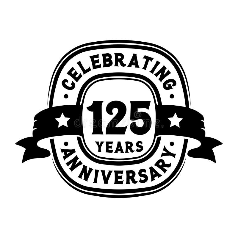 125th Anniversary Celebration Logo Design Template. 125th Anniversary ...