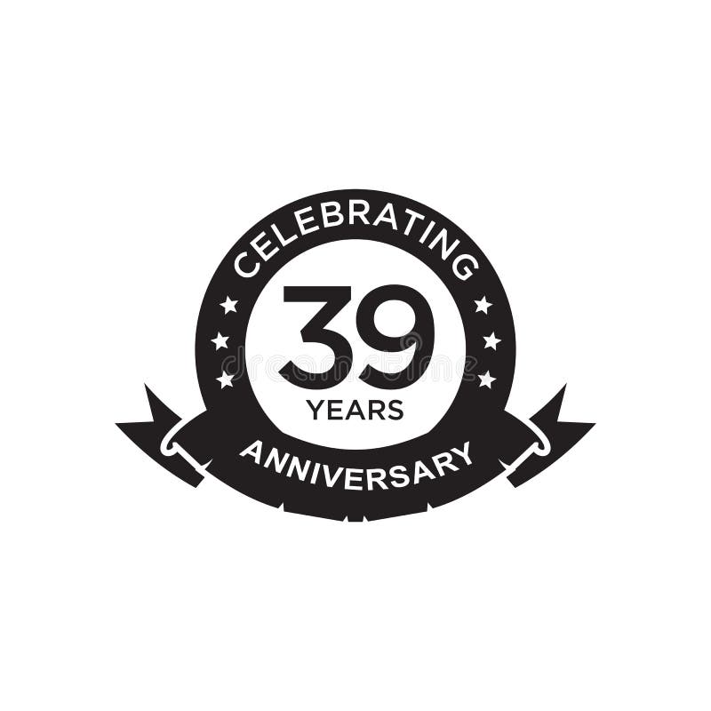 39th Celebrating Anniversary Logo Design Template Stock Vector ...