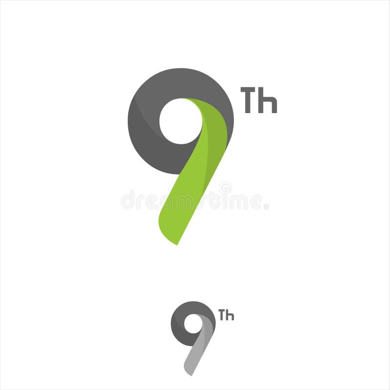 9th Celebration Logotype Colorful Design Stock Vector - Illustration of ...