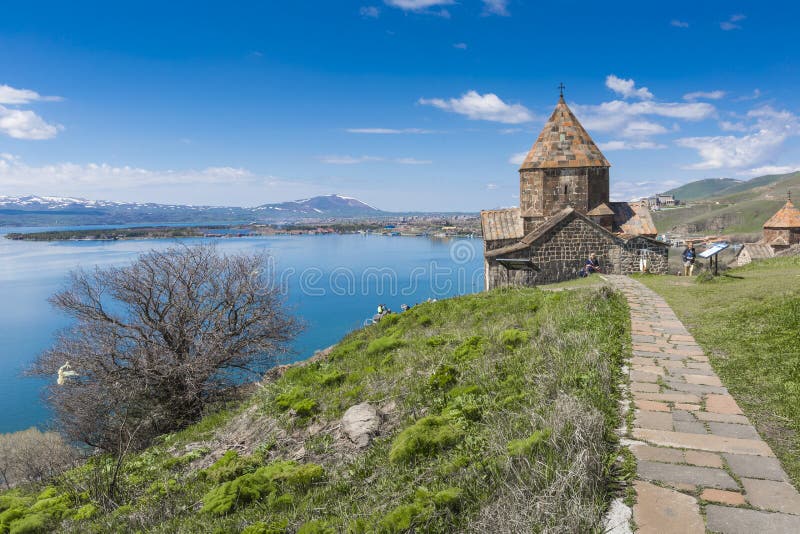 The 9th Century Armenian Monastery of Sevanavank at Lake Sevan. Editorial Photo - Image of ...