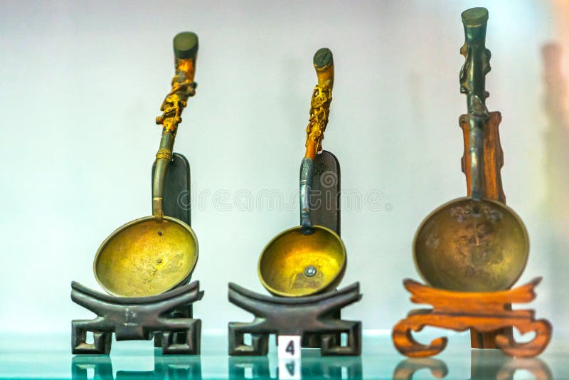 19th Century Bronze Artifacts and daily Life Tools. Editorial ...
