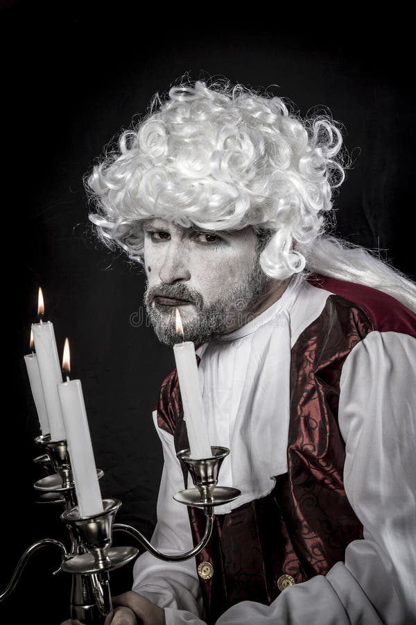 19th Century, Gentleman Rococo Era Wig Stock Photo - Image of 1880s ...