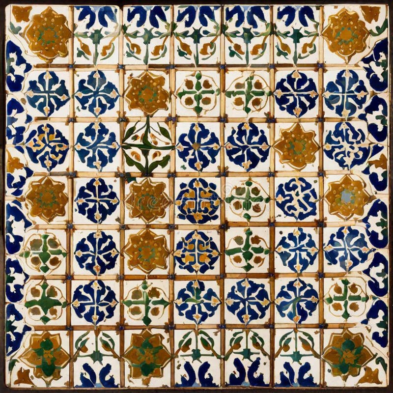 15th Century Hispano-Muslim Tile Pattern for Mini Wallpaper Stock Photo ...