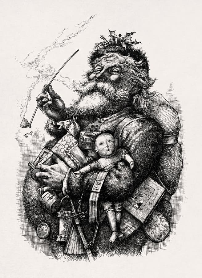 19th Century Illustration of Santa Claus Stock Illustration ...