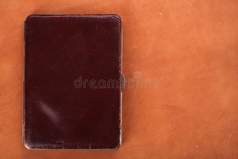19th Century Old Leather Wallet on Background Stock Image - Image of ...