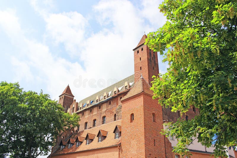 14th Century Teutonic Castle in Gniew Stock Photo - Image of park ...