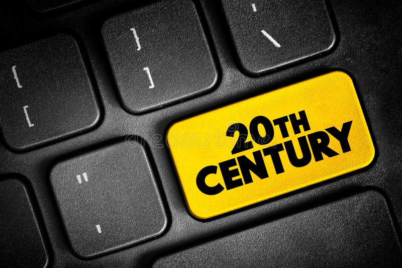 20th Century Text Concept Button on Keyboard for Presentations and ...