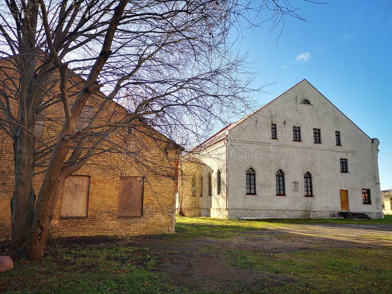 Complex of Three Jewish Synagogues in Kalvarija Lithuania Stock Photo ...