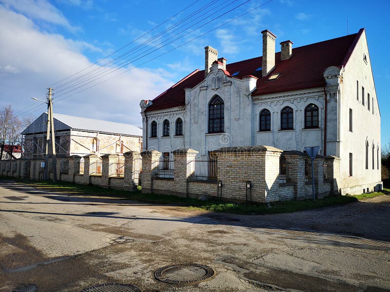 Complex of Three Jewish Synagogues in Kalvarija Lithuania Stock Photo ...