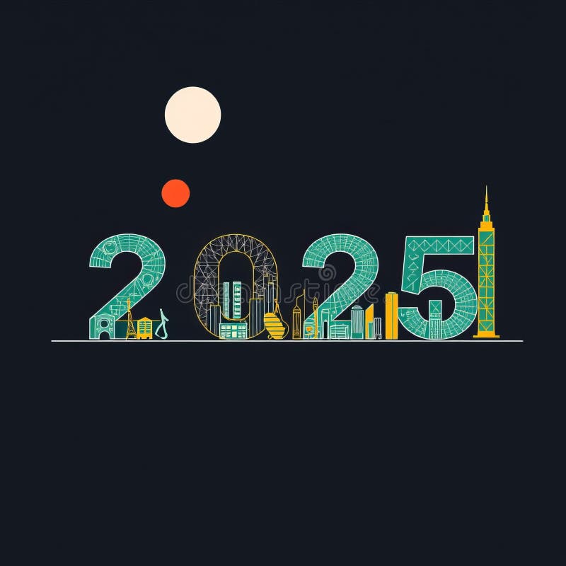 21th Century Time Line Year 2025 2025 Illustration Stock Illustration ...