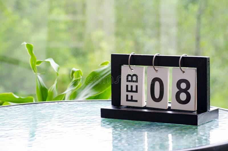 8th February Table Calendar with Customizable Space for Text or Ideas ...